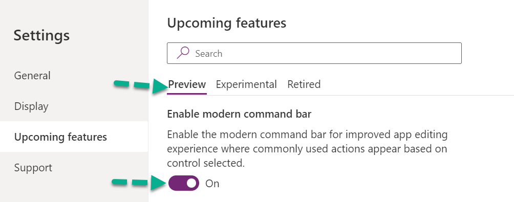 How To Enable The Modern Command Bar Experience In The Canvas Apps